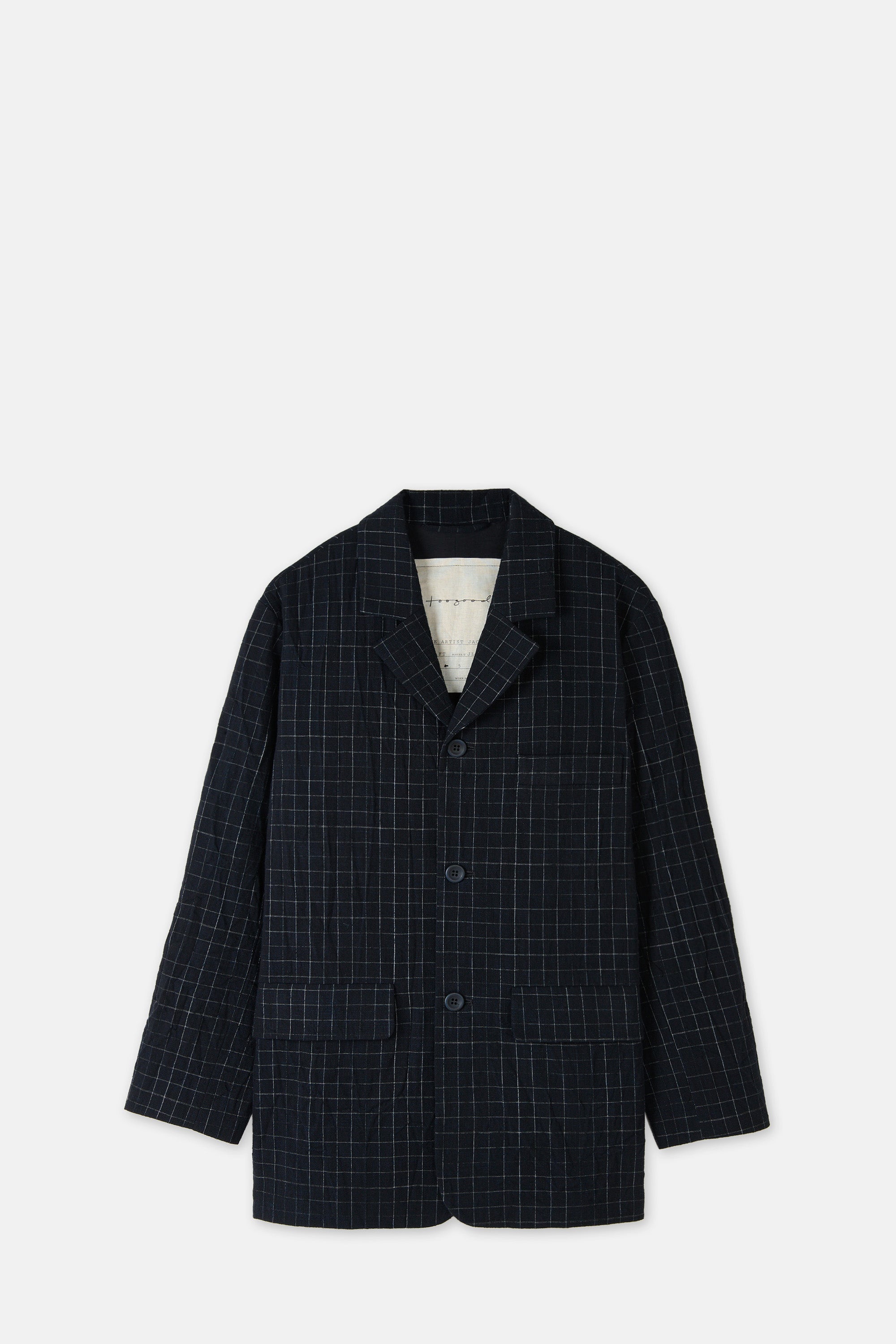 The Artist Jacket Crumpled Check Ink | Avart